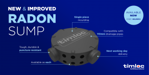 Radon Sump Now Available on Next Day - Timloc Building Products