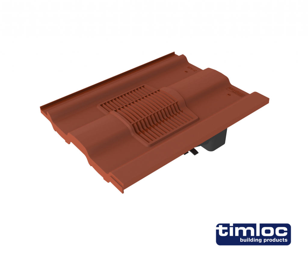 RTV-CRD - Castellated Roof Tile Vent - Red - Timloc Building Products
