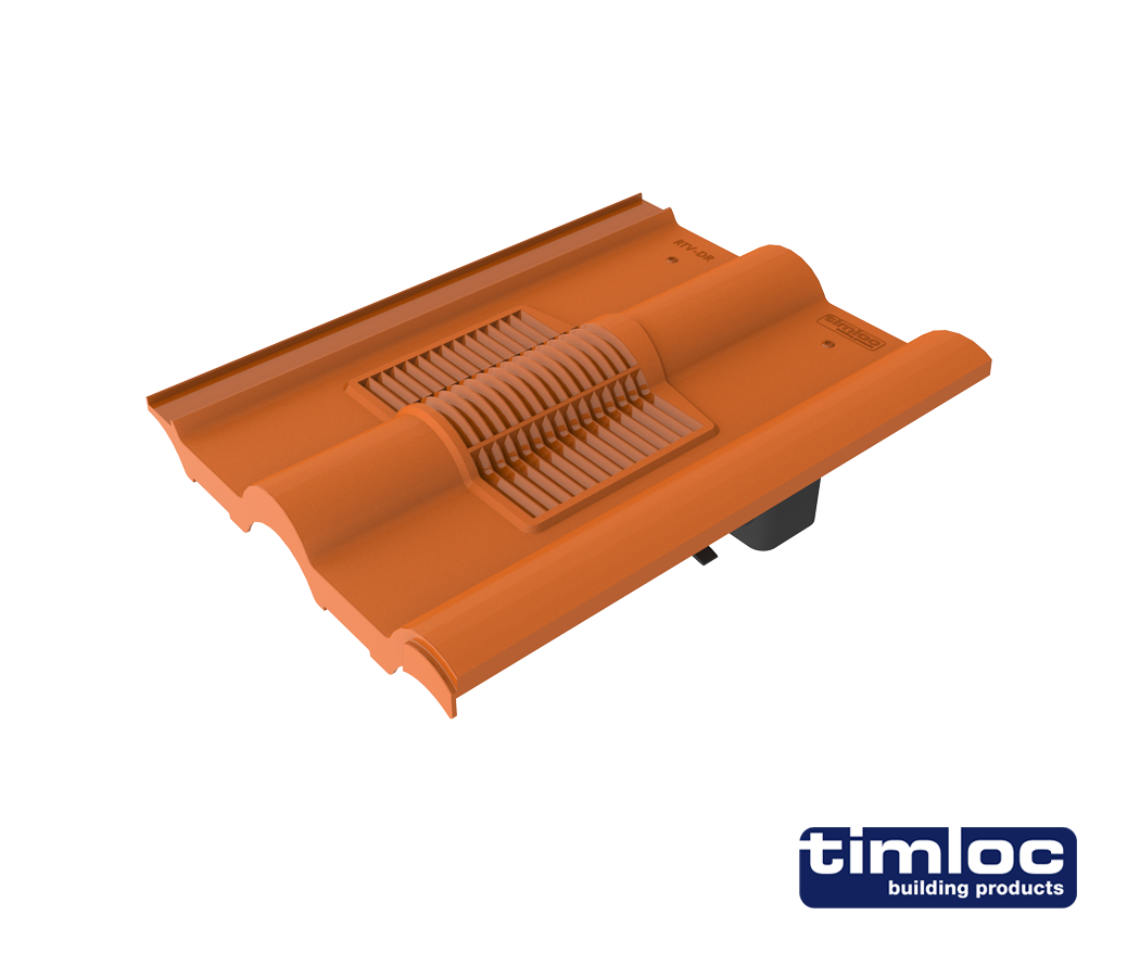 RTV-DRTE - Double Roman Roof Tile Vent - Terracotta - Timloc Building ...