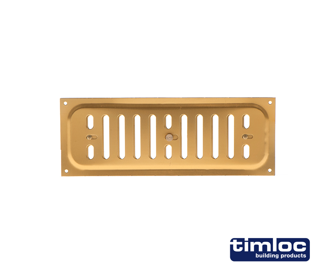 1220BA - 9 x 3 hit & miss vent - Brass anodised - Timloc Building Products