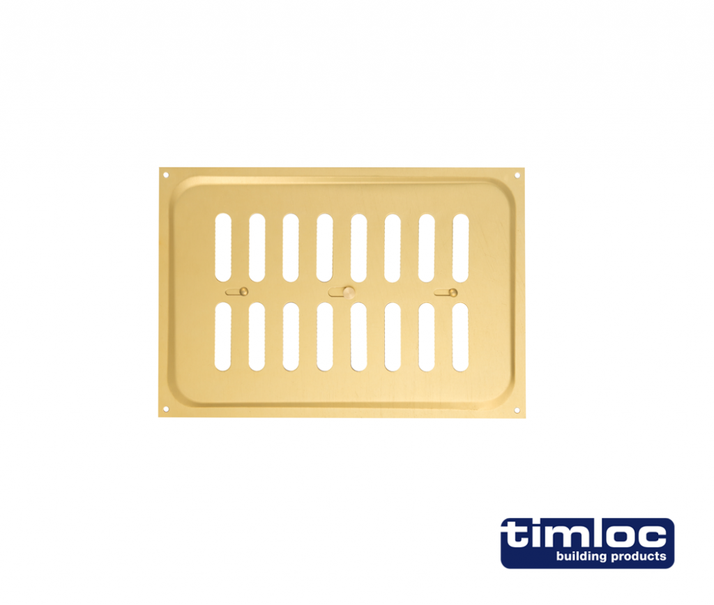 1221BA - 9 x 6 hit & miss vent - Brass anodised - Timloc Building Products