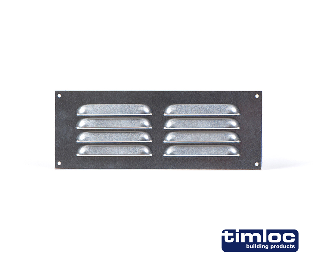 1223A - 9 x 3 louvre vent - Plain aluminium - Timloc Building Products