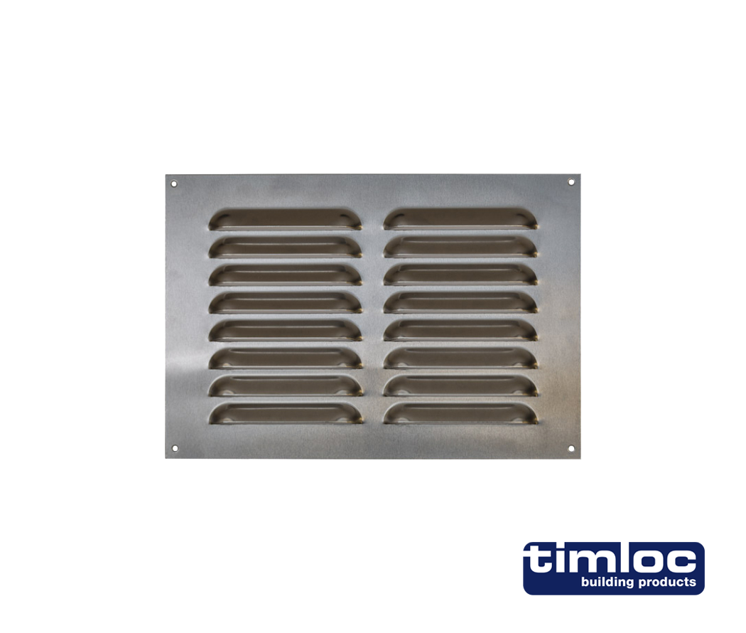 1224A - 9 x 6 louvre vent - Plain aluminium - Timloc Building Products