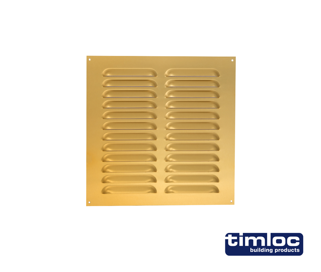 1225BA - 9 x 6 louvre vent - Brass anodised - Timloc Building Products